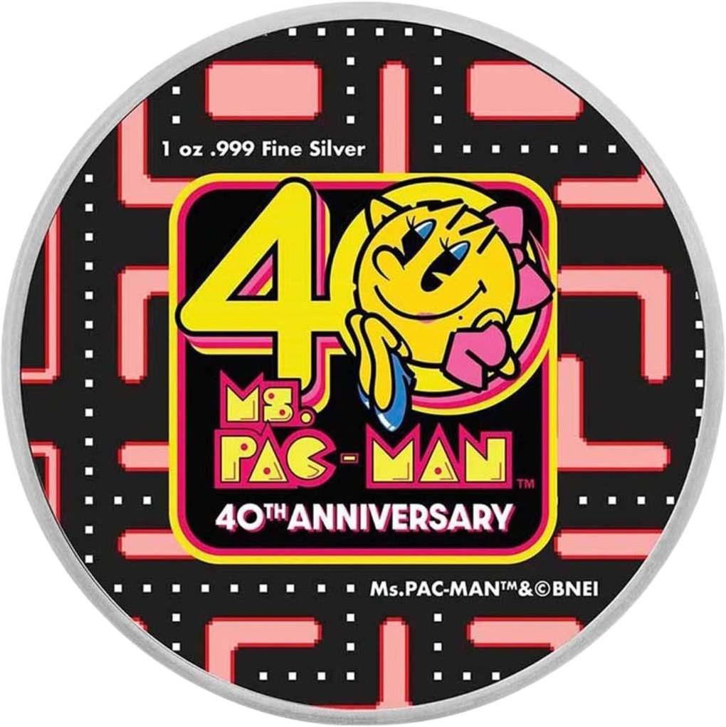 1 Unze Silber 40 Jahre Ms. Pacman 2021 (Auflage: 2.000 | coloriert) – Marc Gebauer